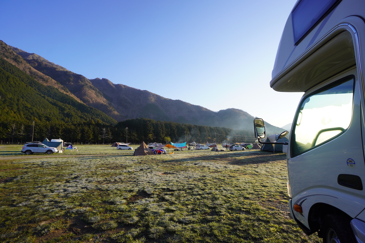 RV in mountains Japan - Heath & Alyssa